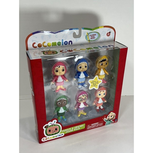 CoComelon | Toys | Cocomelon Family Friends Shark Pack Figures Jj Cece ...
